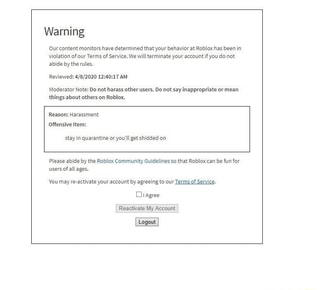 Warning Our content monitors have determined that your behavior at ...