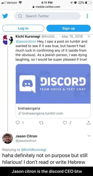 Jason citron is the discord CEO btw - iFunny :)