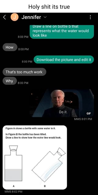 Figure A shows a bottle with some water in It. In Figure B the bottle ...