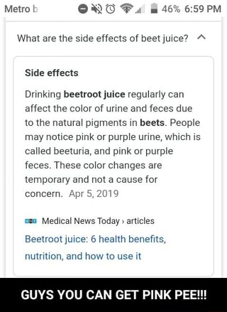 Metro ONO Fu E What are the side effects of beet juice? Drinking ...