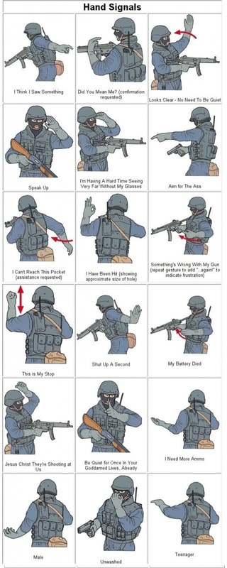 Hand Signals [Think I Saw Something I Did You Mean Me? (confirmation ...
