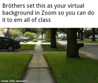 Brothers set this as your virtual background in Zoom so you can do it ...