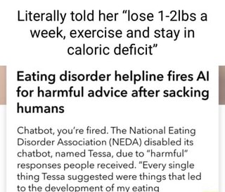 Ariel How started How t's going Eating Disorder Helpline Fires Staff ...