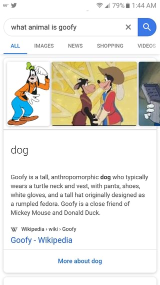 FF 479% AM what animal is goofy IMAGES NEWS SHOPPING VIDEOS dog Goofy ...