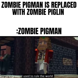 ZOMBIE PIGMAN IS REPLACED WITH ZOMBIE PIGLIN -ZOMBIE PIGMAN - iFunny :)