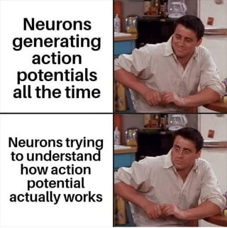 Neurons generating action potentials all the time Neurons trying to ...