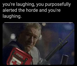 You're laughing. an enemy has taken another command post and you're ...