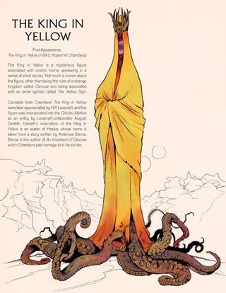 THE KING IN YELLOW First Appearance The King in Yellow (1 895, Robert W ...