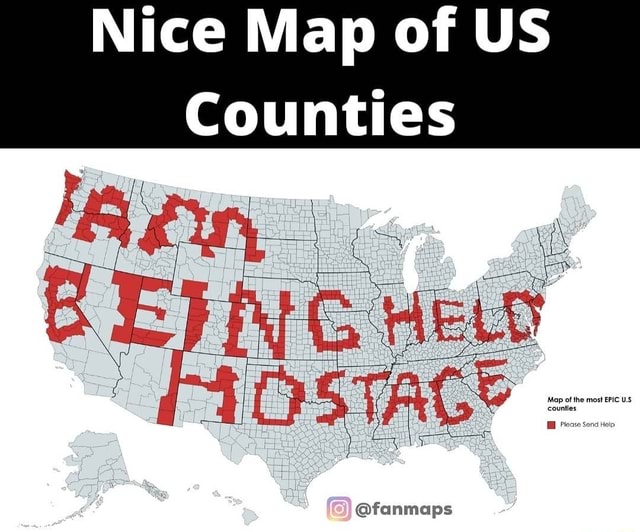 Nice Map of US Counties @fanmaps - iFunny