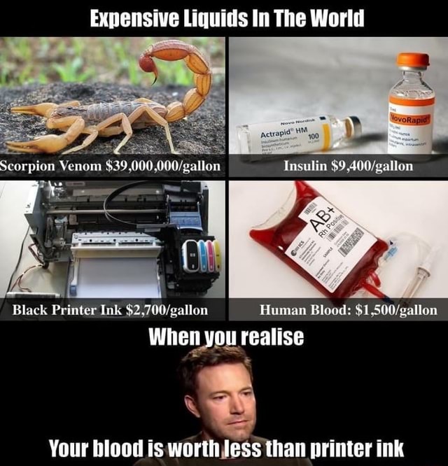 Expensive Liquids In The World Scorpion Venom Insulin - ( Black Printer ...
