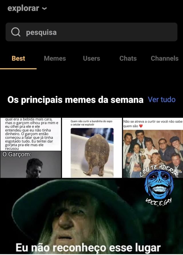 Explorar Q pesquisa Best Memes Os principais memes da semana Ver tudo Quem quarera a ebida mais ...