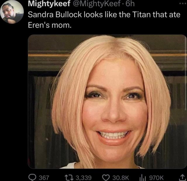 Mightykeef @MightyKeef- Sandra Bullock looks like the Titan that ate ...
