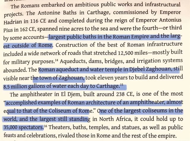 The Romans embarked on ambitious public works and infrastructural ...
