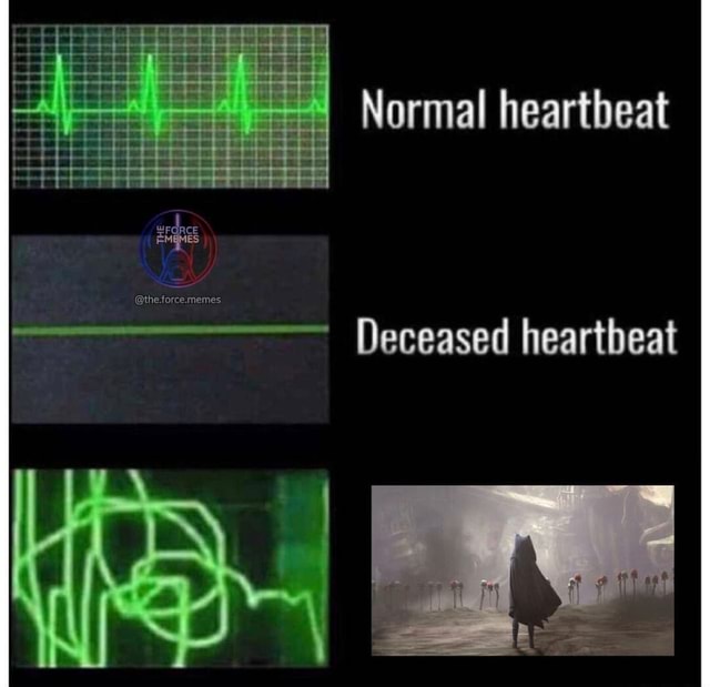 @the.force.memes Normal heartbeat Deceased heartbeat - America’s best ...