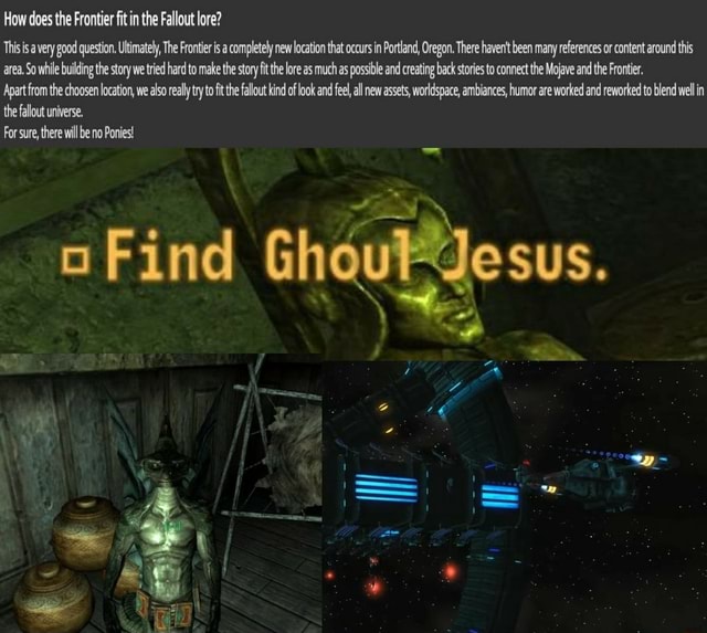 How does the Frontier fit in the Fallout lore? This s avery good ...