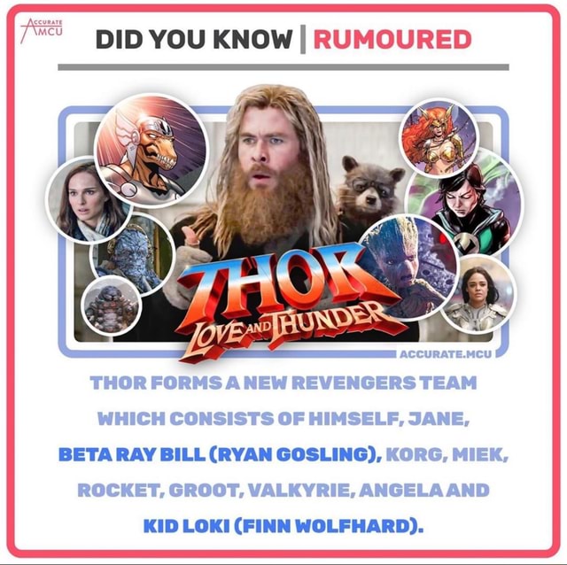 DID YOU KNOW I RUMOURED ACCURATE.MCU THOR FORMS A NEW REVENGERS TEAM ...