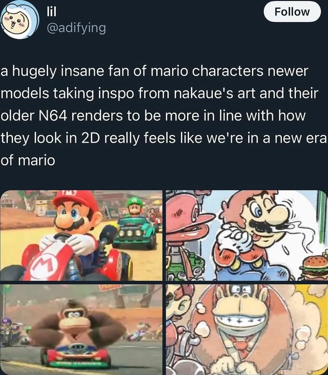 @adifying a hugely insane fan of mario characters newer models taking ...