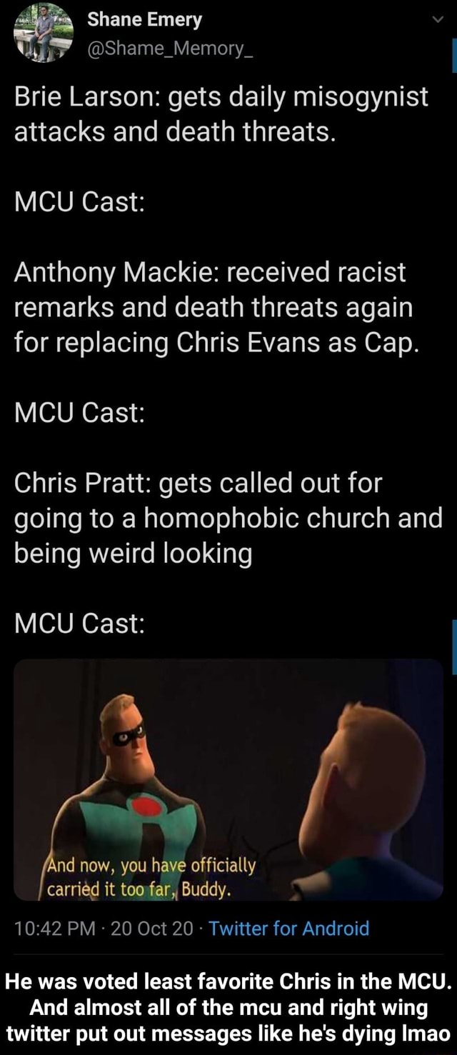 Shane Emery Brie Larson: gets daily misogynist attacks and death ...