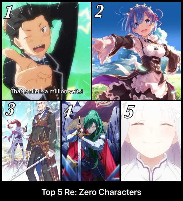 Top 5 Re: Zero Characters - Top 5 Re: Zero Characters - iFunny
