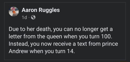 Aaron Ruggles Due to her death, you can no longer get a letter from the ...