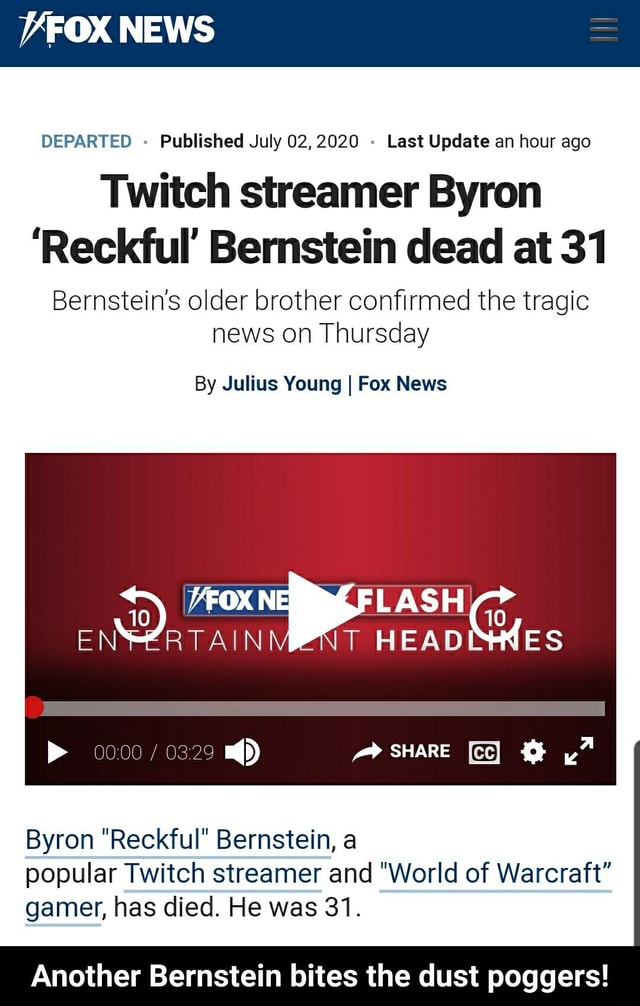 DEPARTED Published July 02, 2020 Last Update an hour ago Twitch ...