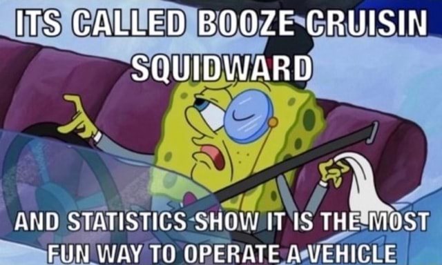 ITS CALLED BOOZE CRUISIN SQUIDWARD AND STATISTICS SHOW IT IS THE MIOST ...