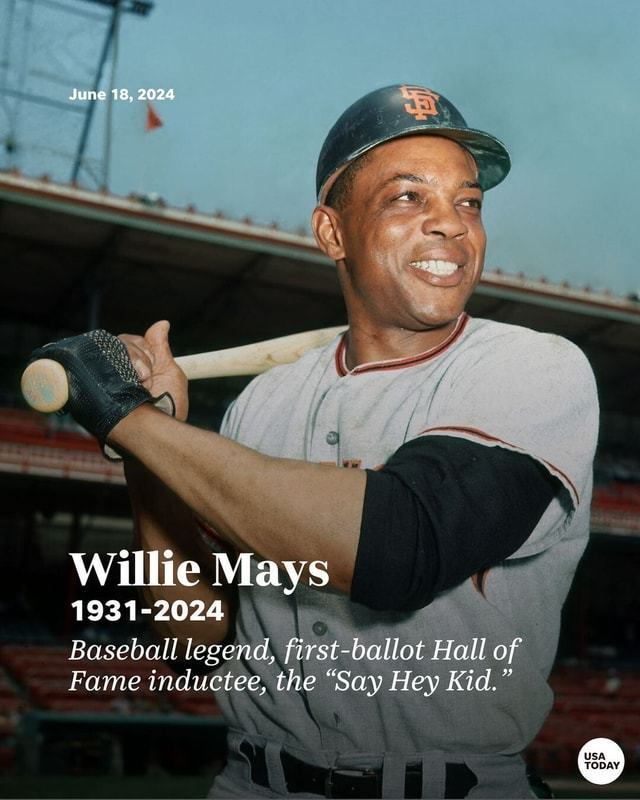 Baseball legend Willie Mays, the ‘Say Hey Kid,’ has died. He was 93. A ...