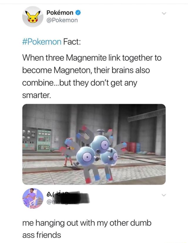 K! @Pokemon #Pokemon Fact: When three Magnemite link together to become ...
