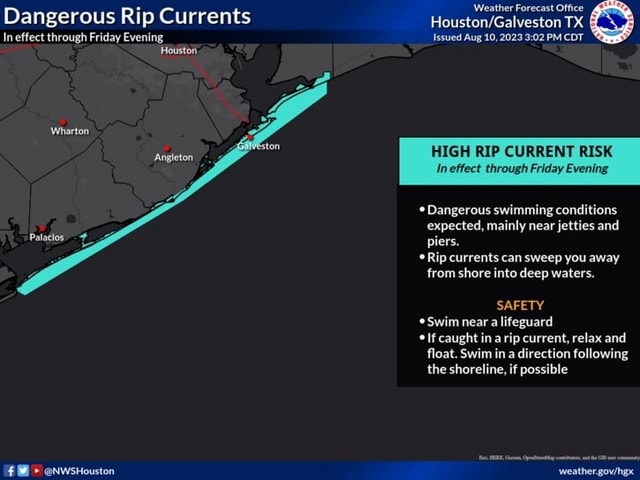 'Weather Forecast Office Dangerous Rip Currents TX In effect through ...