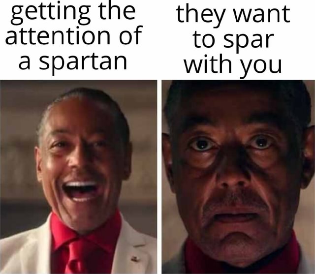Getting the they want attention of to spar a Spartan with you - iFunny