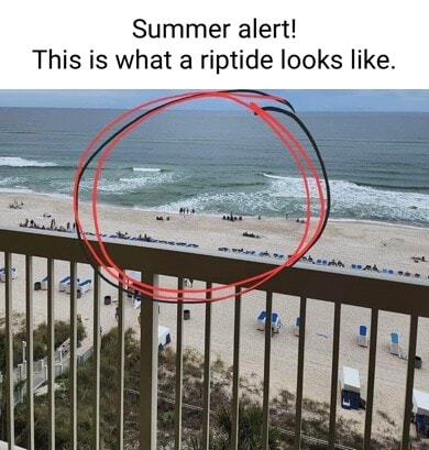Summer alert! This is what a riptide looks like. - iFunny
