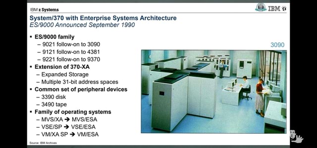 IBM Systems with Enterprise Systems Architecture ES Announced September ...