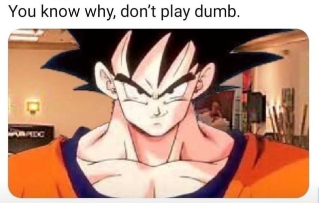 You know why, don't play dumb. - iFunny