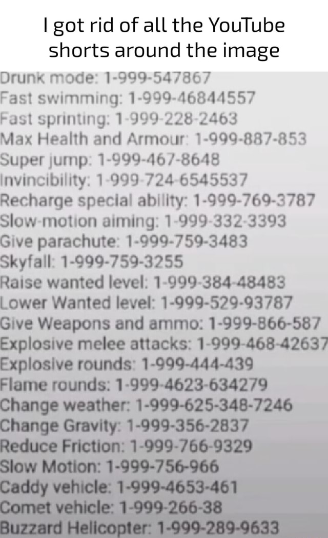 I got rid of all the YouTube shorts around the image Drunk mode: 1-999 ...