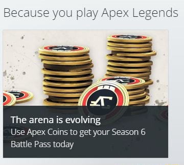 Because you play Apex Legends Ss The arena is evolving Use Apex Coins ...