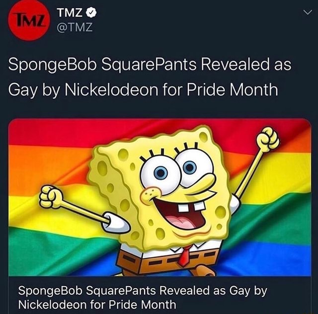 Gay by Nickelodeon for Pride Month SpongeBob SquarePants Revealed as ...