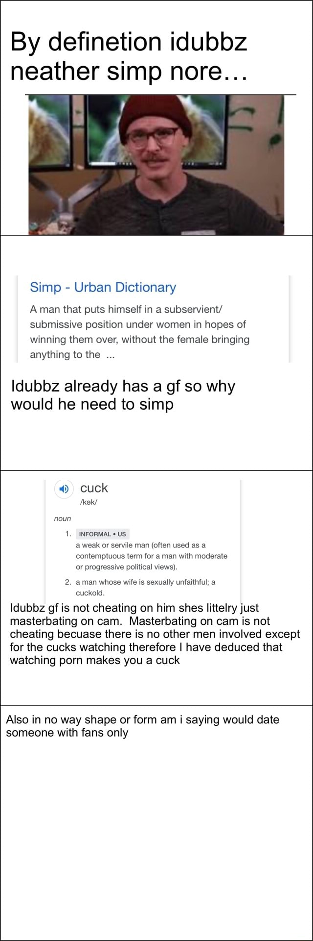 By definetion idubbz Urban Dictionary Aman that puts himself in a ...
