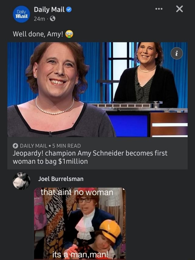 Daily Daily Mail @ Well done, Amy! DAILY MAIL 5 MIN READ Jeopardy ...
