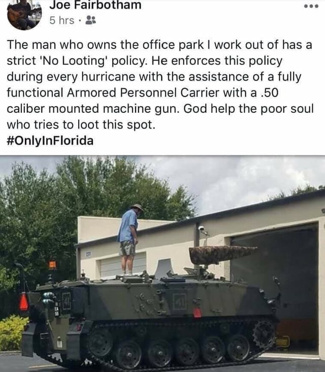 Joe Fairbotham The man who owns the office park I work out of has a ...