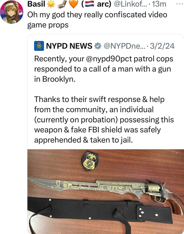 Oh my god they really confiscated video game props Basil Y (ES arc ...