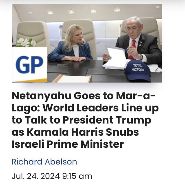 Netanyahu Goes to Mar-a- Lago: World Leaders Line up to Talk to ...