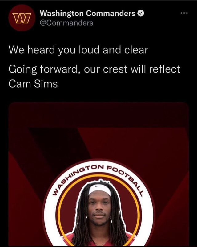 Washington Commanders @Commanders We heard you loud and clear Going ...