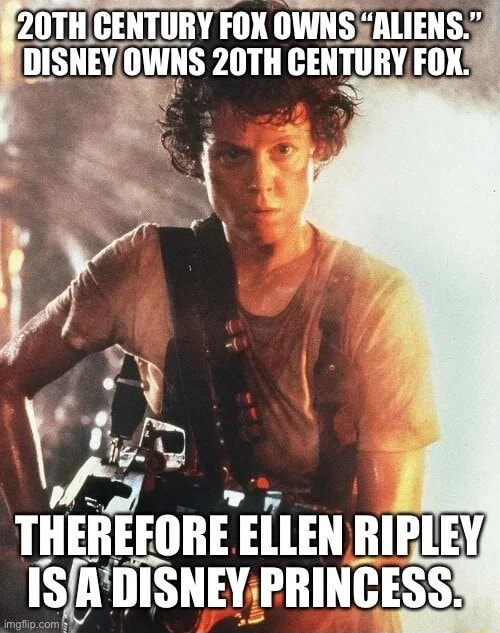 20TH CENTURY FOX OWNS "ALIENS." DISNEY OWNS 20TH CENTURY FOX. \ goe ...