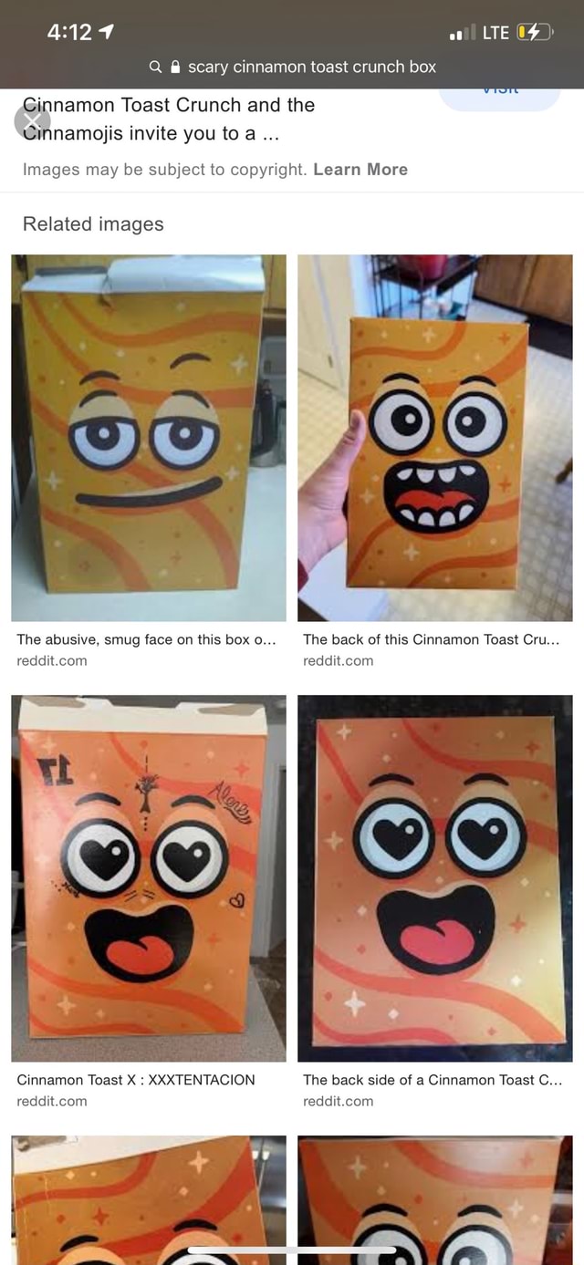 LTE Q @ scary cinnamon toast crunch box Cinnamon Toast Crunch and the ...
