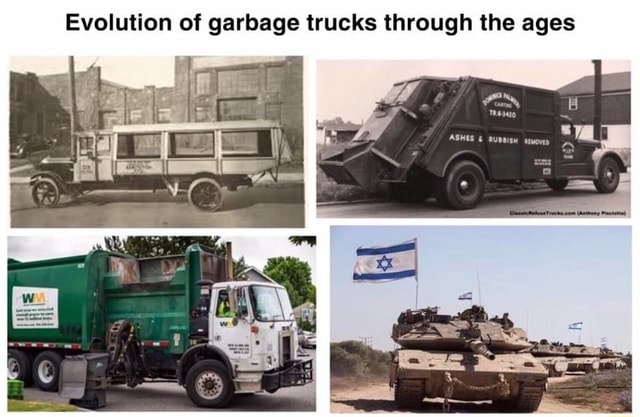 Evolution of garbage trucks through the ages - iFunny
