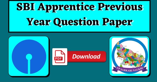 Check SBI Apprentice Previous Year Question paper - SBI Apprentice ...