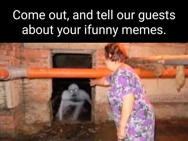 Come out, and tell our guests about your ifunny memes. - iFunny