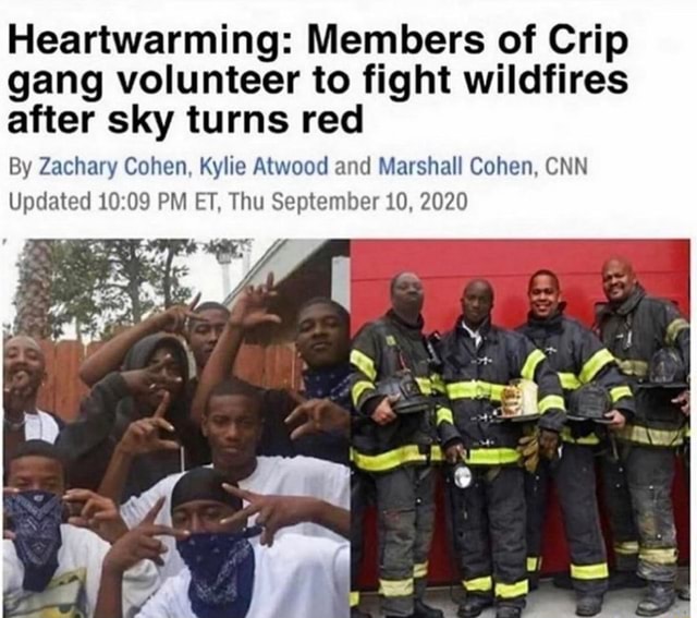 Heartwarming: Members of Crip gang volunteer to fight wildfires after ...