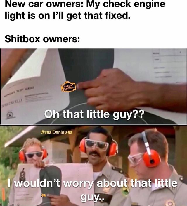 New car owners: My check engine light is on I'll get that fixed ...