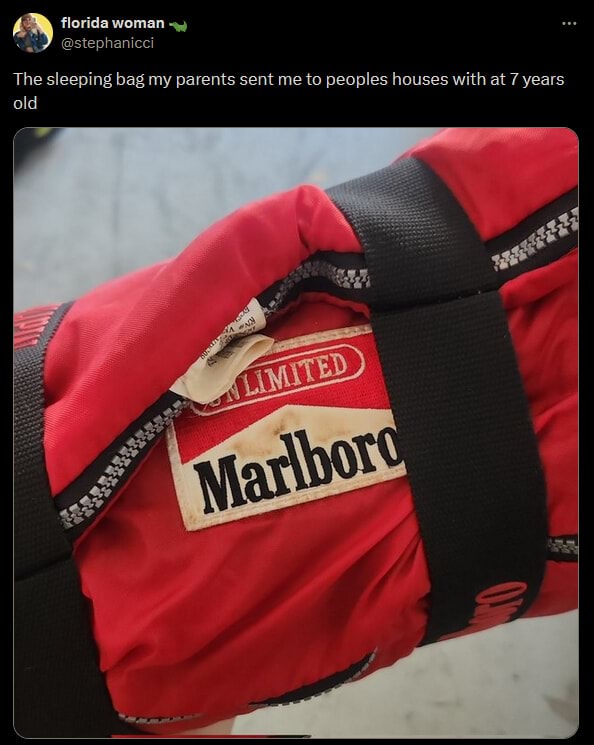 Marlboro sleeping bag, what happened to america - marlboro sleeping bag ...